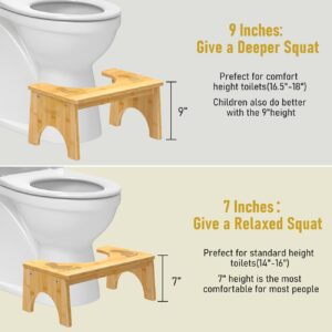 DORPU Squatting Toilet Stool, Anti Slip Toilet Potty Step Stool Sturdy Bathroom Stool for Adults 350 lbs Load Capacity (7 inches)