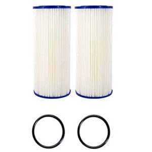 CFS COMPLETE FILTRATION SERVICES EST.2006 FXHSC 10" x 4.5" Whole House Water Filter, Compatible with GE FXHSC, R50-BBSA, R50-BB and WFHDC3001, American Plumber W50PEHD, GXWH40L (Pack of 2)