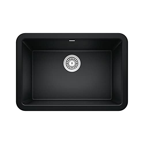 Blanco Ikon Silgranit Kitchen Sink, 27x19x9, Coal Black