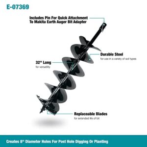 Makita E-07369 8" Earth Auger Drill Bit