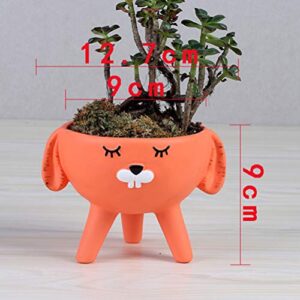 Hemoton 1pc Plant Holder Succulent Planter Bowl Animal Planter Pot Bonsai Plant Vase Pots for Outdoor Plants Ceramic Pot Flower Pots Outdoor Gardening Planter Outdoor Planters Mini Gift