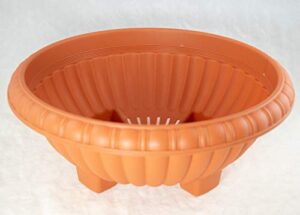 calibonsai japanese plastic bonsai training pot home garden planter 13 inches x 13 inches x 5 inches - orange