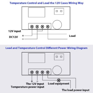 12V Electronic Temperature Controller Programmable -50 to 110 Degree Celsius Heating/Cooling Thermostat Control Switch Module NTC Waterproof Sensor Probe Dual Color LED Display Monitor (2 Pieces)