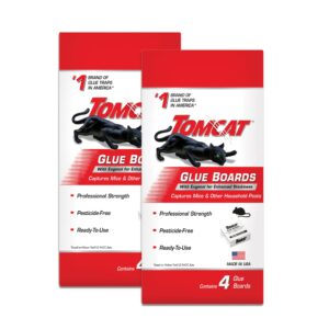 tomcat glue boards with eugenol for enhanced stickiness, 4 per box, 2-pack