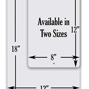 Delivery Sign for Package and Box Deliveries - Please Ring Bell Instructions - Directional Deliveries Metal Sign for Home Office, Porch Entryway Gate, 8x12 Aluminum Safe Use Indoors or Outdoors