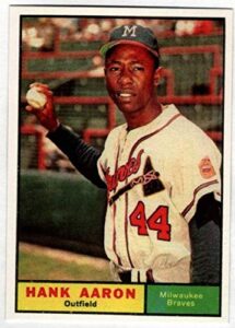 hank aaron hof 1961 topps #415 atlanta braves reprint baseball card