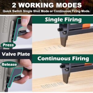 Woodpecker N7116S 22 Gauge Rapid Pneumatic Upholstery Stapler Adjustable Frequency Air Power Fine Wire Staple Gun 3/8-Inch Crown Upholstery Staple Gun 1/4-Inch to 5/8-Inch Leg Length for Upholstering