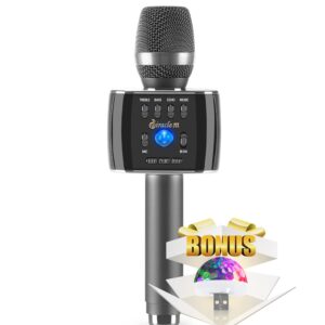 M75 - Wireless Bluetooth Karaoke Microphone - Bluetooth Microphone Wireless - Wireless Microphone Karaoke - Microphone for Kids and Adults - Carpool car Karaoke Microphone