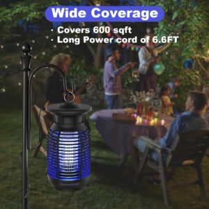 Bug Zapper Electric Mosquito Zapper Mosquito Killer Outdoor and Indoor Insect Fly Traps UV Insect Catcher Insect Killer Gnats Pest Attractant Trap for Home Patio Backyard Round