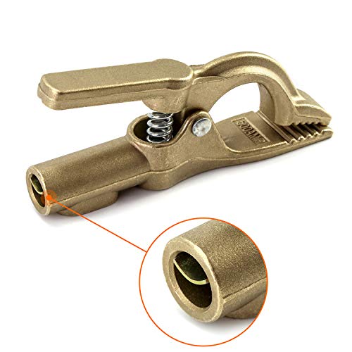 QWORK Welding Bronze Ground Clamp, 1.6 Pounds and 500A, 1 piece