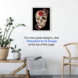 Poster of Wall Art - Gothic Skull Wall Decor - Snake Picture - Glam Print for Room or Home Decoration - Fashion Design - Designer Gifts for Women, Wife, Her, Teens, Girls - Glamour Couture