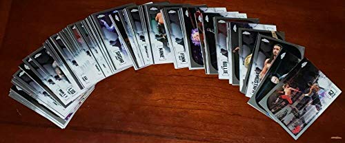 2020 Topps Chrome WWE Wrestling Complete Hand Collated (NM or Better) Set of 100 Cards-Includes the following wrestlers AJ Styles Aleister Black Alexa Bliss Asuka Bayley Becky Lynch Big Show Billie Kay Braun Strowman The Fiend Bray Wyatt Brock Lesnar Carm