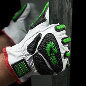 MAGID T-REX Rebel Series TRX814 Goatskin para-Aramid Lined Driver Impact Glove – Cut Level A6-9/L (1 PR), White