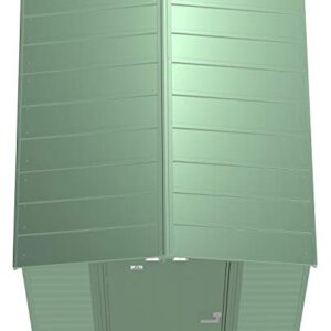 Arrow Select 6' x 7' Outdoor Lockable Steel Storage Shed Building, Sage Green