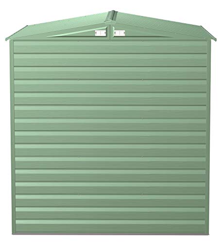 Arrow Select 6' x 7' Outdoor Lockable Steel Storage Shed Building, Sage Green