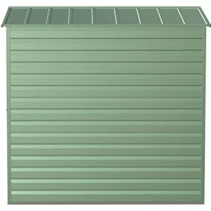 Arrow Select 6' x 7' Outdoor Lockable Steel Storage Shed Building, Sage Green