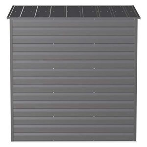 Arrow Select 6' x 4' Outdoor Lockable Steel Storage Shed Building, Charcoal