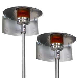 sweet heat max - 2 pack - heat focusing reflector for round natural gas and propane patio heaters - 15" height for extra heat reflecting power