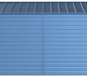 Arrow Shed Select 10' x 14' Outdoor Lockable Steel Storage Shed Building, Blue Grey