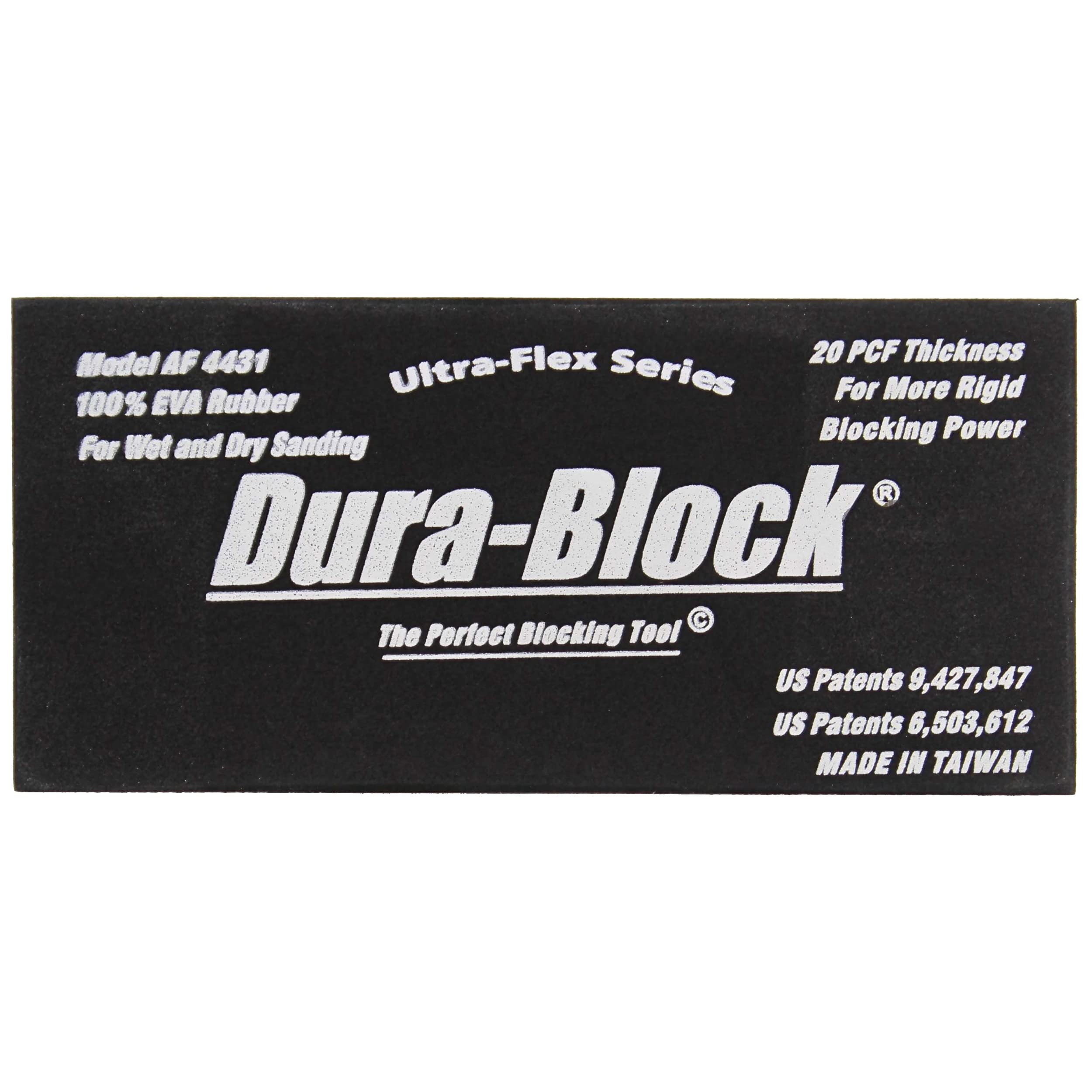 Dura-Block Sanding Block Holder Pad - 5.6in Ultra-Flex Scruff Pad Fit Wet Dry Sandpaper and Scuff Pads for Auto and Wood