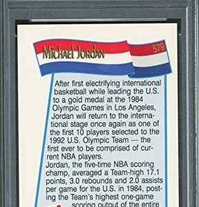 Michael Jordan Team USA Dream Team 1991 Hoops Basketball Card #579 Graded PSA 8