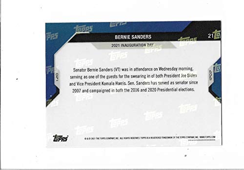 TOPPS 2021 Bernie Sanders - 2020 USA Election Topps NOW® Inauguration Card #21