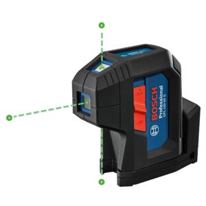 bosch gpl100-30g 125ft green 3-point self-leveling laser with visimax technology and integrated 360° multipurpose mount