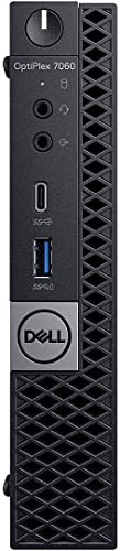 Dell Optiplex 7060 Micro MFF Desktop PC Intel i7-8700T 6-Cores 2.40GHz 32GB DDR4 New 1TB M.2 NVMe SSD WiFi BT HDMI New KB & Mouse Windows 10 Pro (Renewed)