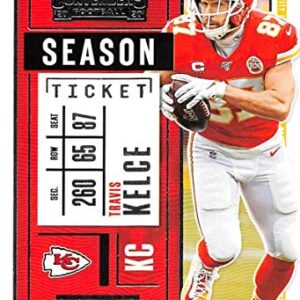 2020 Panini Contenders Season Ticket #4 Travis Kelce Kansas City Chiefs Official NFL Football Trading Card in Raw (NM Near Mint or Better) Condition