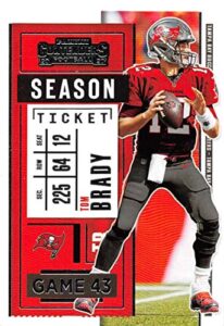 2020 panini contenders season ticket #12 tom brady tampa bay buccaneers official nfl football trading card in raw (nm near mint or better) condition