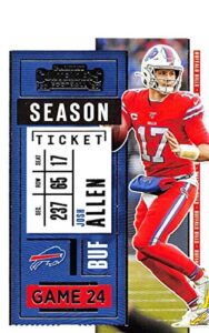 2020 panini contenders season ticket #90 josh allen buffalo bills official nfl football trading card in raw (nm near mint or better) condition