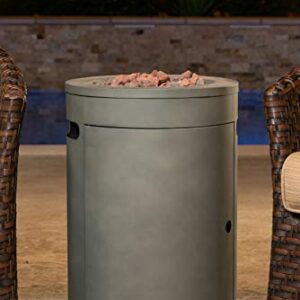 Bond Manufacturing 52095 Acero 16" Round 30,000 BTU Gas Fire Column, Gray