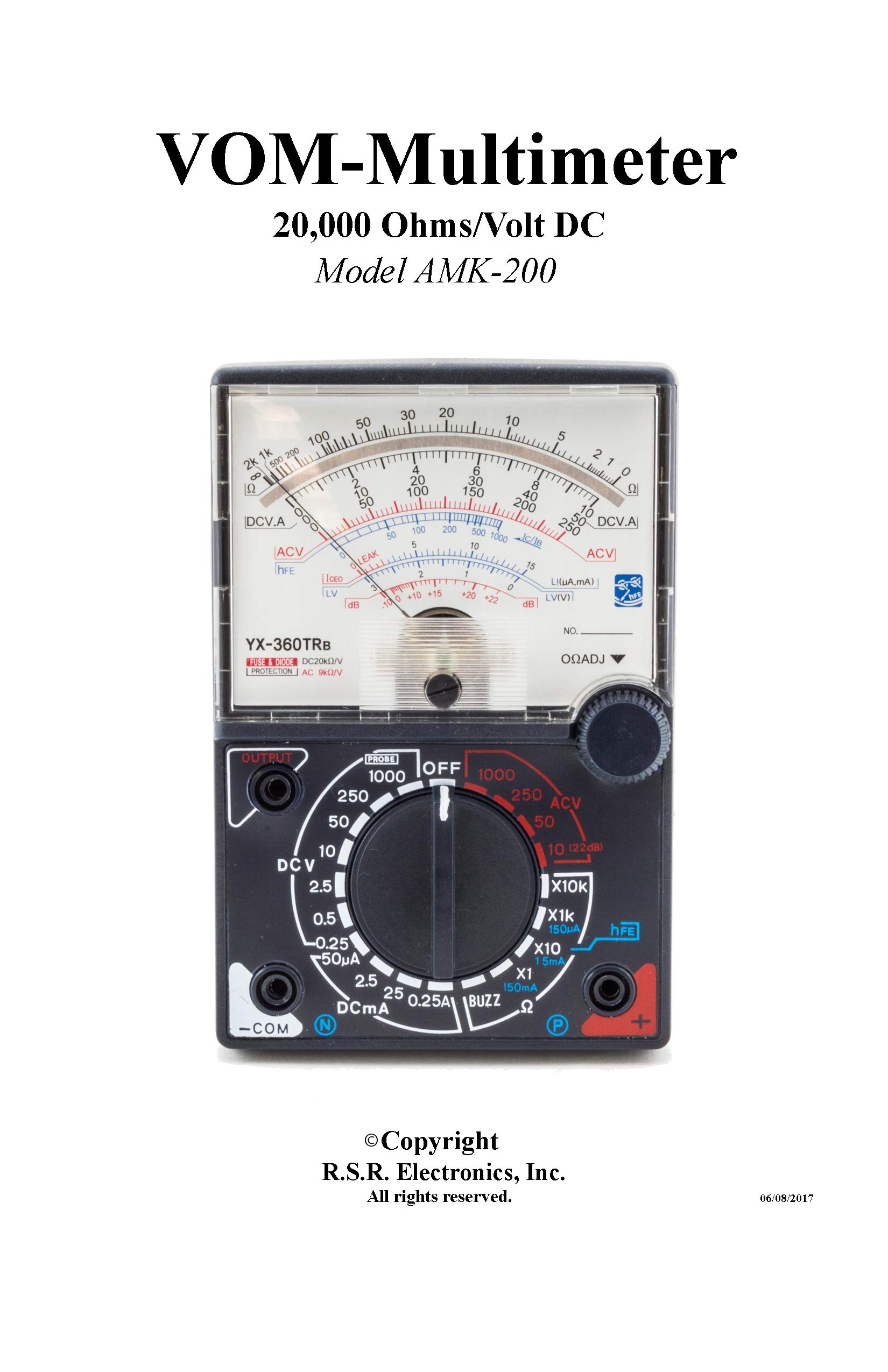 DIY Analog Multimeter Soldering Practice Kit with Assembly Manual, Build Your Own Multitester by EX ELECTRONIX EXPRESS