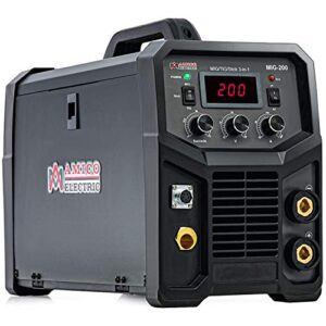 amicoelectric amico mig-200, 200-amp migmagflux-coredlift-tigstick arc dc inverter welder, 115230v dual voltage welding, patible spool gun: spg15250 grey 7.25x10.25 hes