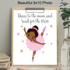 Black Wall Art for African American Girl Black Girl Gifts African American Girl Gifts - African American Wall Art - Afro Wall Art - Ballerina Wall Decor - African American Little Girls Room Decor 8x10