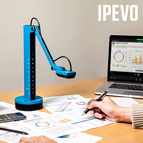 IPEVO VZ-X Wireless 8MP Document Camera, 3 Modes of Connectivity — Wi-Fi, HDMI, and USB, Compatible with Web Conferencing Software in USB Mode, Works Wirelessly with iOS, tvOS, and Android