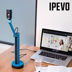 IPEVO VZ-X Wireless 8MP Document Camera, 3 Modes of Connectivity — Wi-Fi, HDMI, and USB, Compatible with Web Conferencing Software in USB Mode, Works Wirelessly with iOS, tvOS, and Android