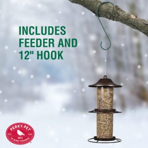 Perky-Pet 325SCOMBO-1SR Large 2-Tier Outdoor Panorama Wild Bird Feeder with Hanging Hook - 4.5 lb Seed Capacity