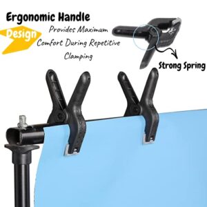 Mr. Pen- Spring Clamps, 6 Pack, 4.5 Inch, Plastic Clamps, Backdrop Clamps, Clamps Set, Clamps for Crafts, Clamps, Clamps for Backdrop Stand, Clamps for Woodworking.