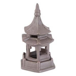 valiclud 1pc ornaments garden statues ceramic landscape decoration asian decor pagoda zen garden decoration chinese pagoda decor supplies fish tank ornament ceramics tower incense sticks