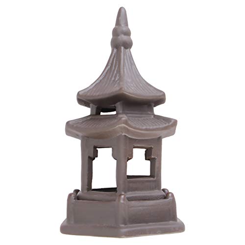 VALICLUD 1Pc Ornaments Garden Statues Ceramic Landscape Decoration Asian Decor Pagoda Zen Garden Decoration Chinese Pagoda Decor Supplies Fish Tank Ornament Ceramics Tower Incense Sticks