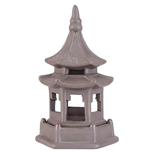 VALICLUD 1Pc Ornaments Garden Statues Ceramic Landscape Decoration Asian Decor Pagoda Zen Garden Decoration Chinese Pagoda Decor Supplies Fish Tank Ornament Ceramics Tower Incense Sticks