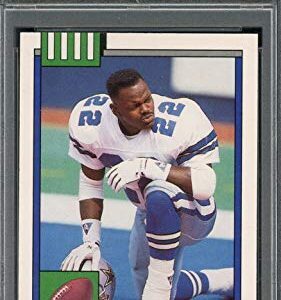 Emmitt Smith 1990 Topps Traded Football Rookie Card RC #27T Graded PSA 8