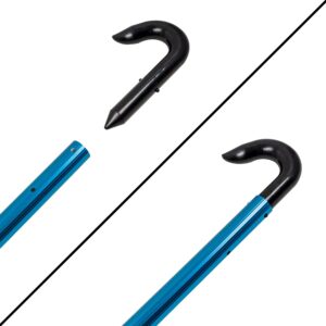 POOL BLASTER 12 Foot Telescopic Aluminum Swimming Pool Pole, Adjustable 3 Piece from 4 to 12ft Extension – Connect Cleaners, Skimmer Nets, Rakes, Brushes