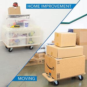 Mount-It! Dolly for Moving - Securely Holds 220 Pounds | Slab Dolly Glides Across Carpet & Hard Wood Without Harming Floors | Moves Items Like Pianos, Couches, Fridges, Boxes | No Assembly Required