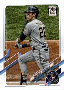 2021 topps #100 christian yelich nm-mt milwaukee brewers baseball