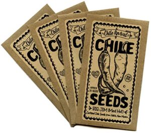 hatch chile seeds from chile revival - qty 80 (4 pack-one of each heat level)