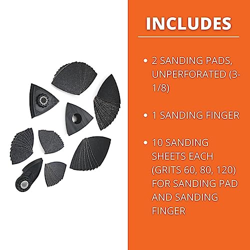 Fein Best of StarLock Sanding Kit for Sanding Corners and Edges - Unperforated, 63-Pack - 35222967280