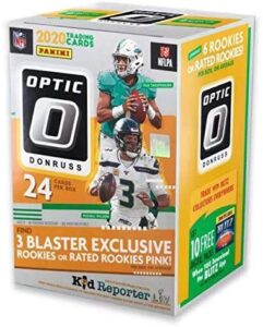 2020 panini nfl donruss optic football trading card blaster box look for herbert rc, tua rc, burrow rc autographs randomly inserted