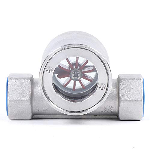 3/4" NPT Stainless Steel 304 Sight Water Flow Indicator with Impeller 362Psi 2.5MPa